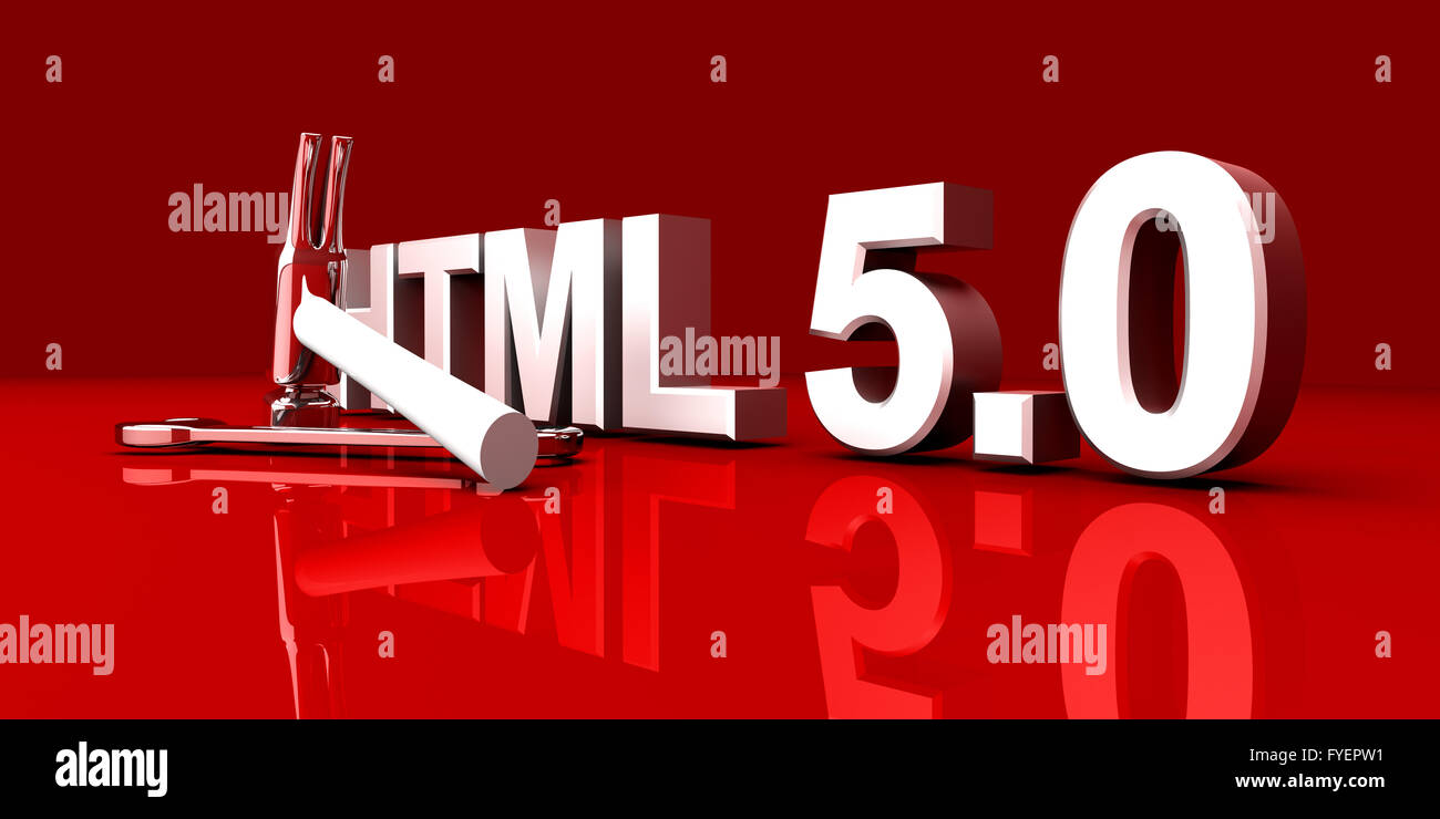 HTML 5.0 Tools Stock Photo - Alamy
