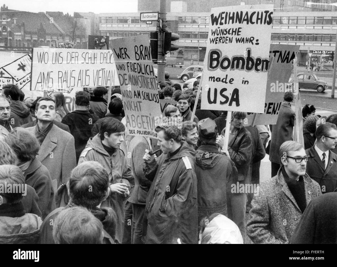 Demonstration against the Vietnam War in Berlin on the 10th of December ...