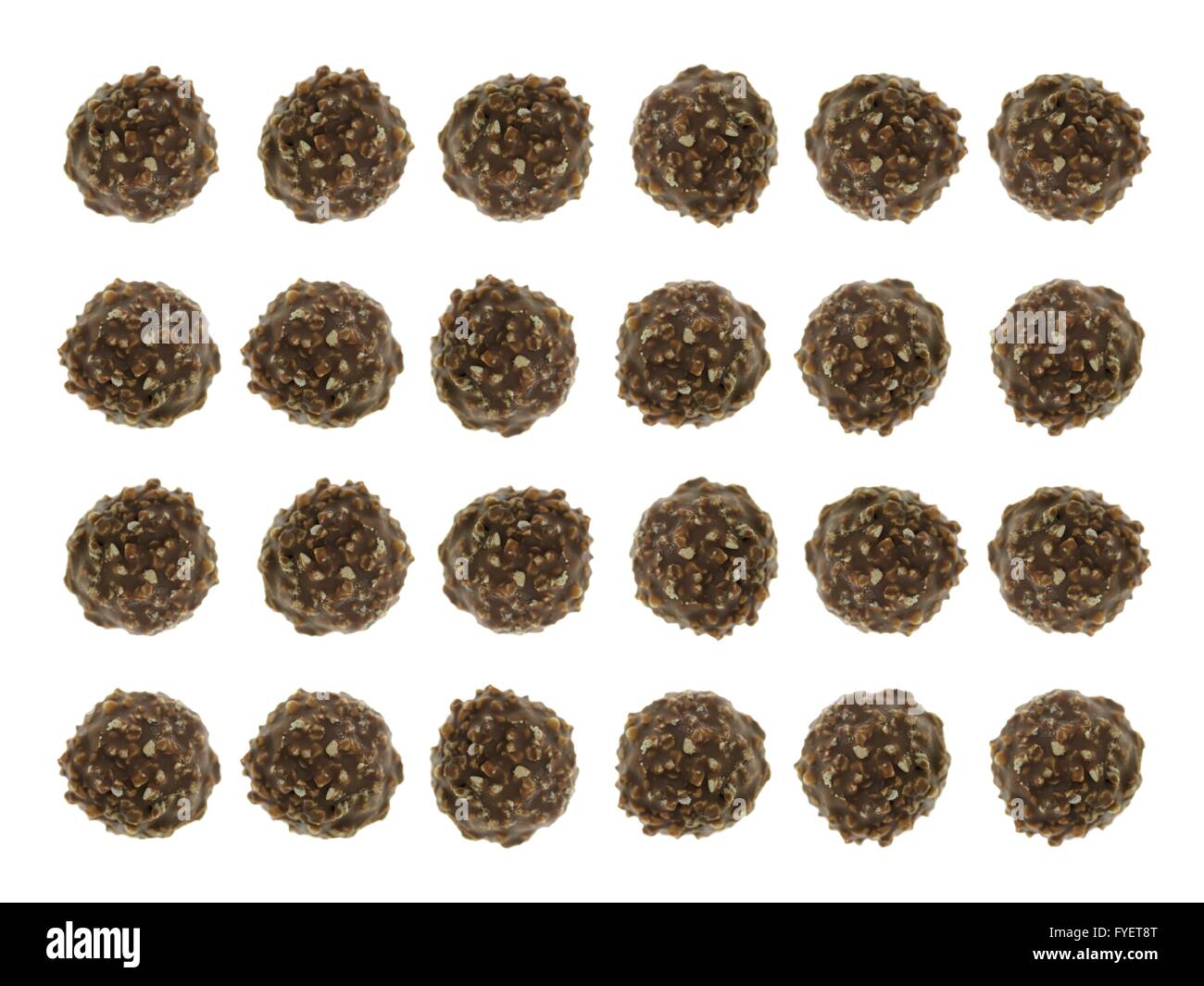 Chocolate balls isolated against a white background Stock Photo - Alamy