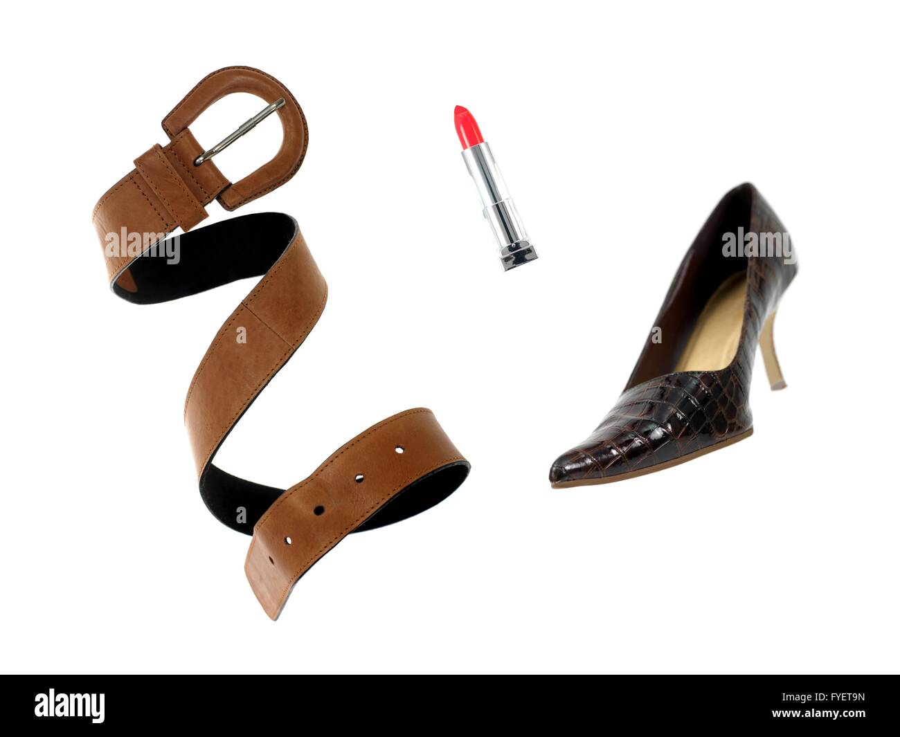 Fashion accessories isolated against a white background Stock Photo - Alamy