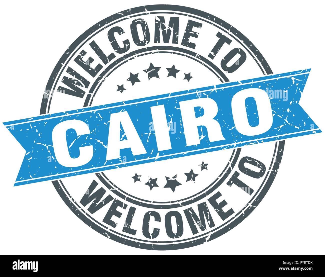 welcome to Cairo blue round vintage stamp Stock Vector Image & Art - Alamy