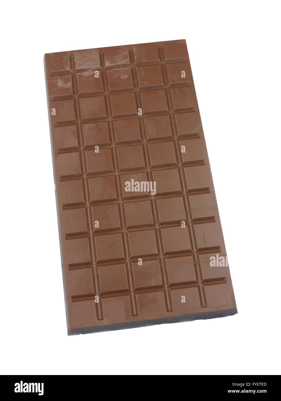 A block of chocolate isolated against a white background Stock Photo ...