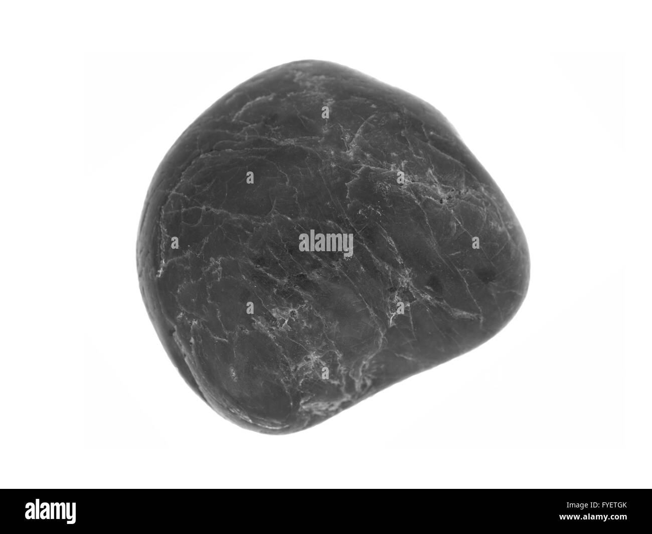 A river rock isolated against a white background Stock Photo - Alamy