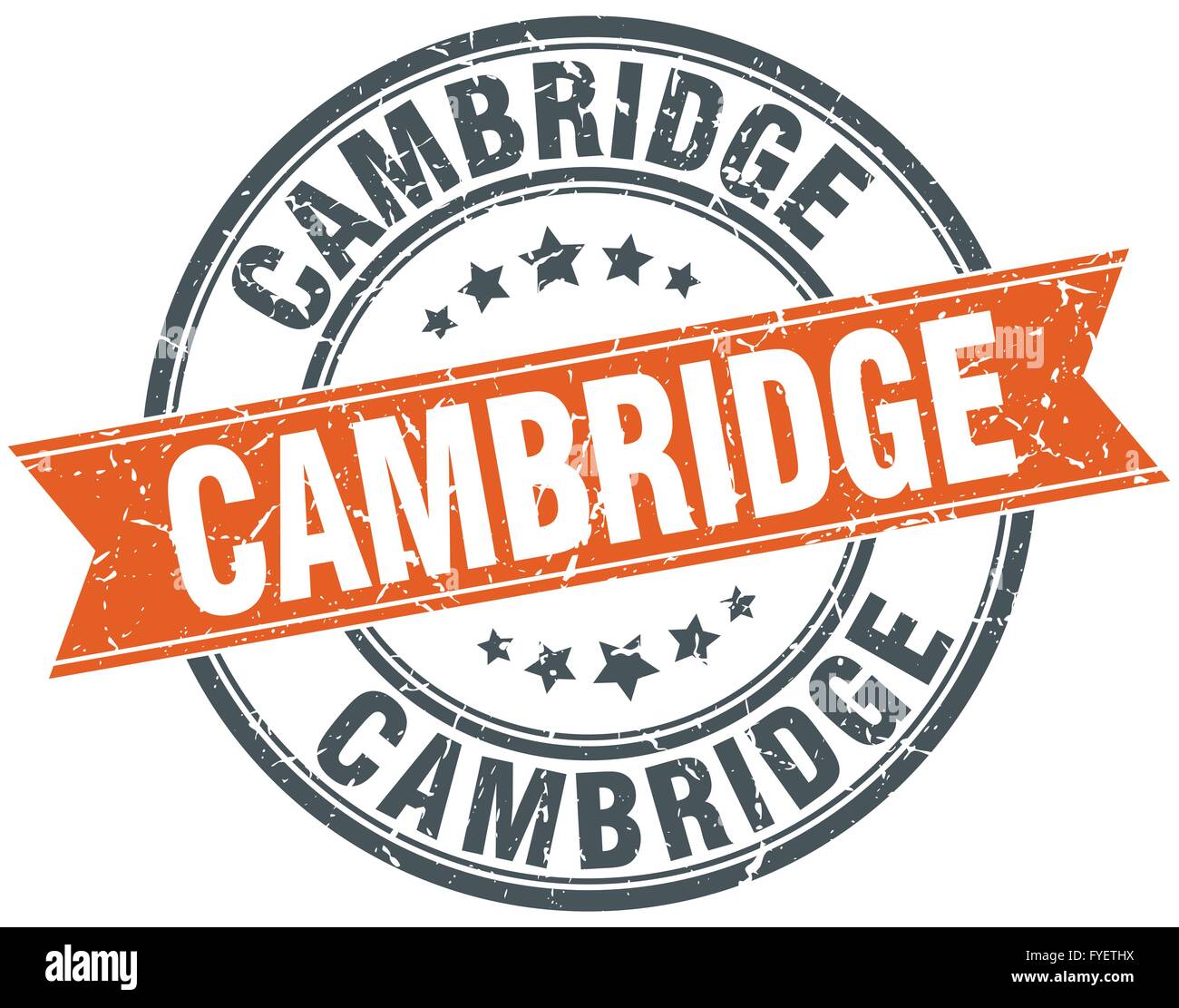 Cambridge red round grunge vintage ribbon stamp Stock Vector Image ...