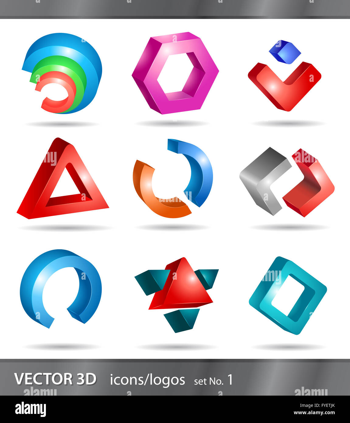 set of icons or logos Stock Photo - Alamy