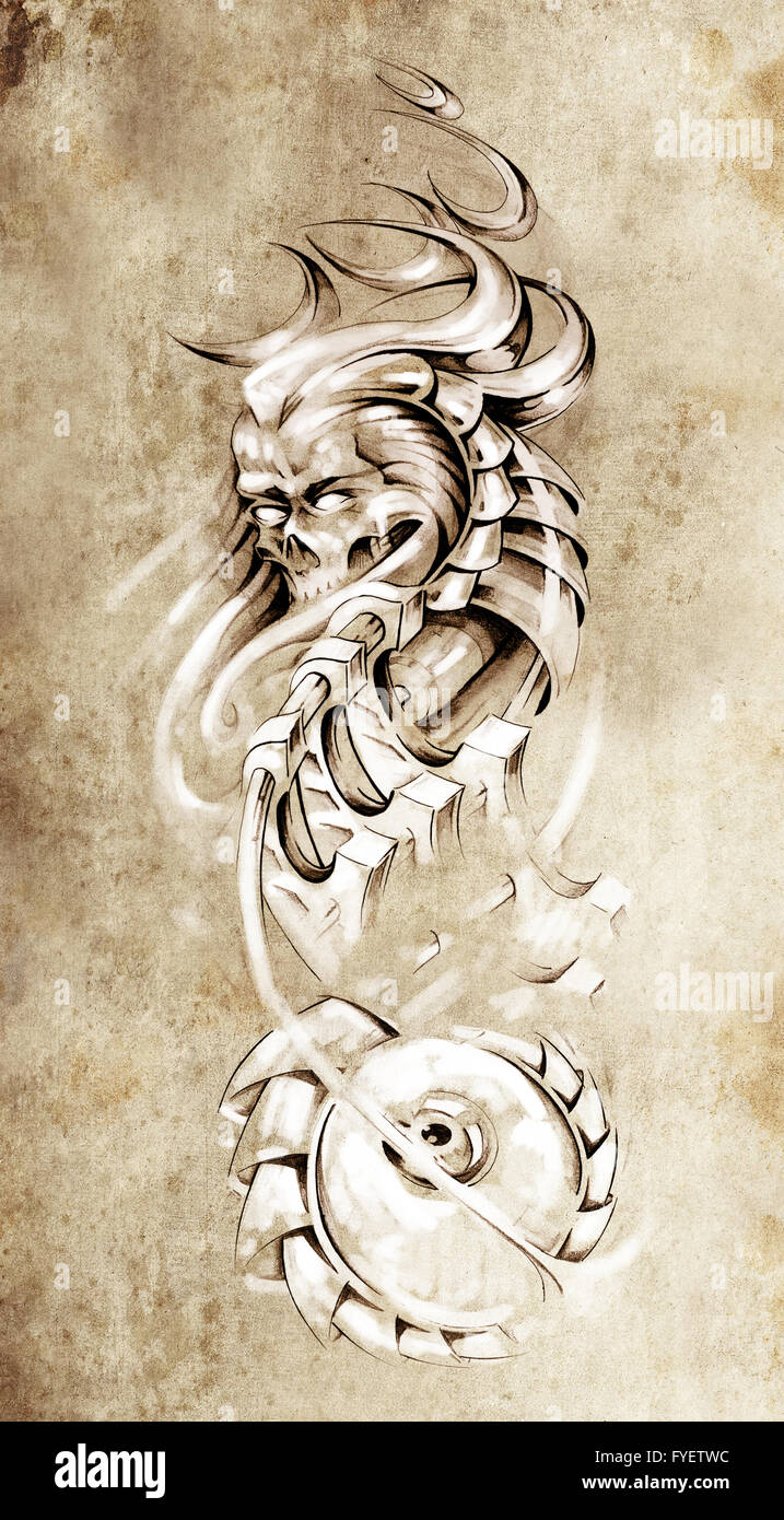 Biomechanical Gears Drawings