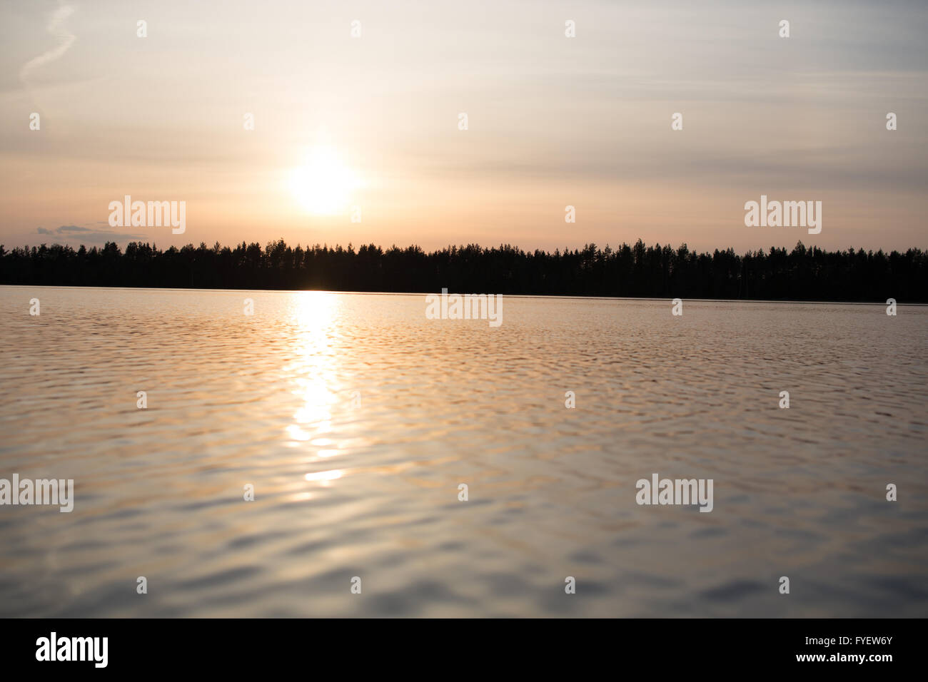 Beautiful lake in evening hi-res stock photography and images - Alamy