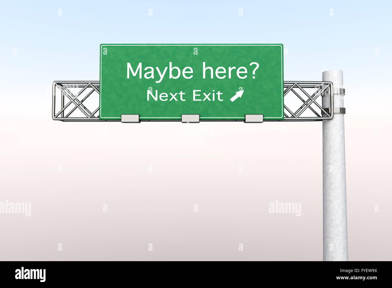 Highway Sign - Maybe here Stock Photo - Alamy