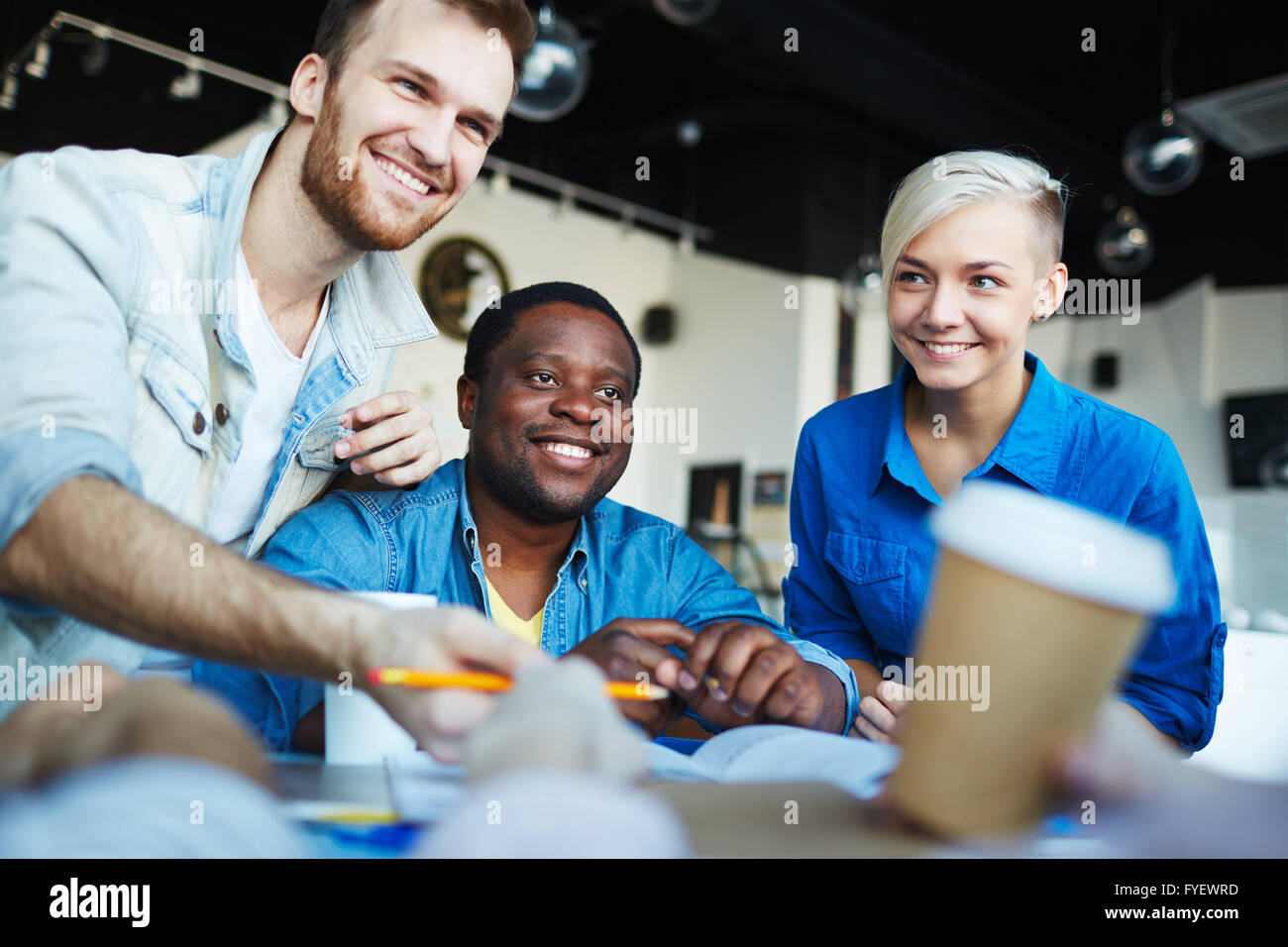 Casual group friends interacting hi-res stock photography and images ...