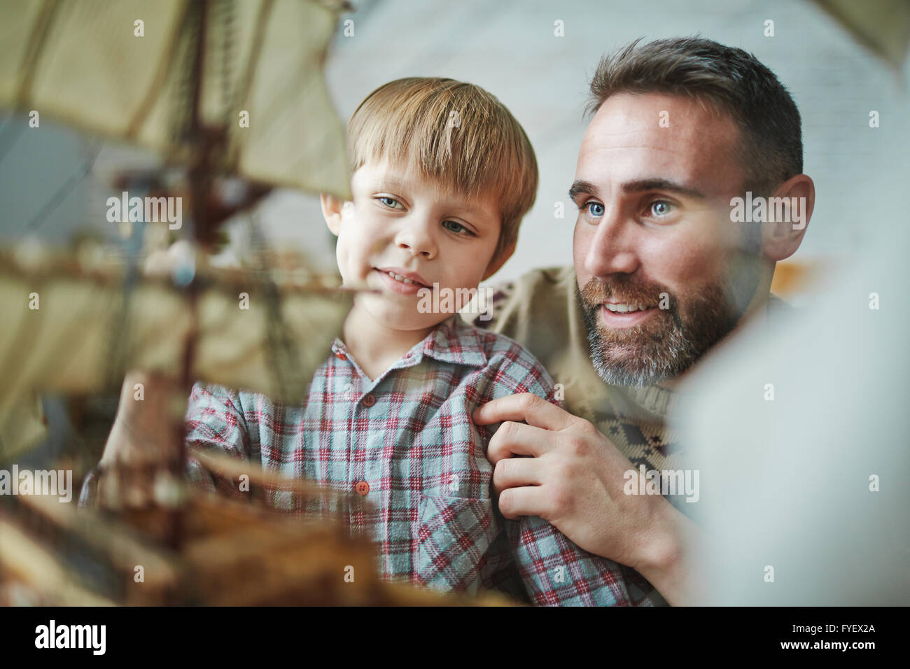 Making toy ship Stock Photo - Alamy