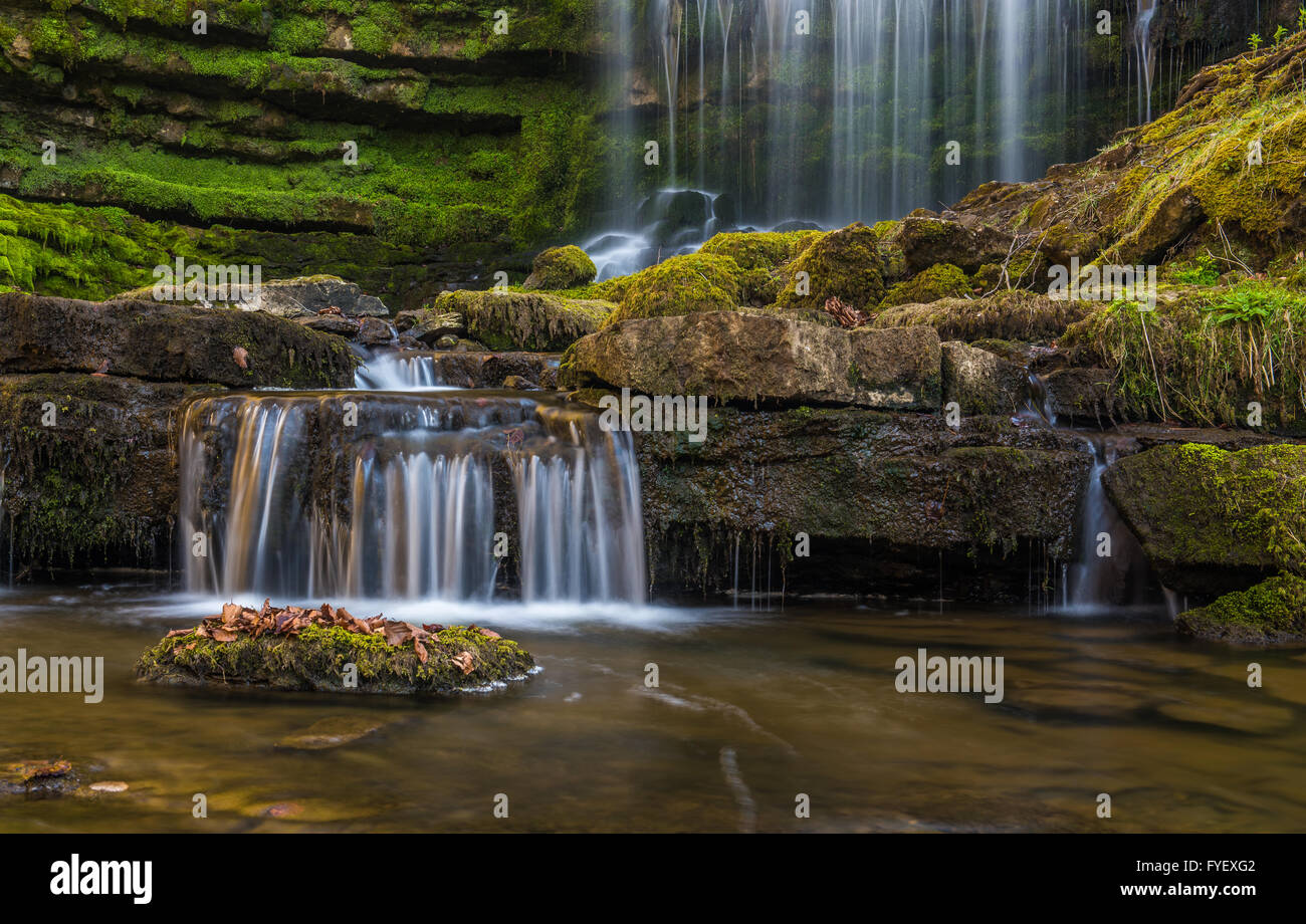 Scalebar Waterfall, located near Settle in the Yorkshire Dales Stock ...