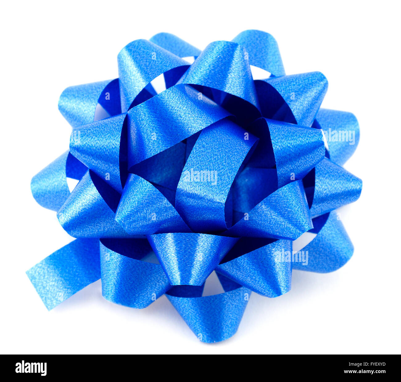 Blue bow isolated on white background Stock Photo - Alamy