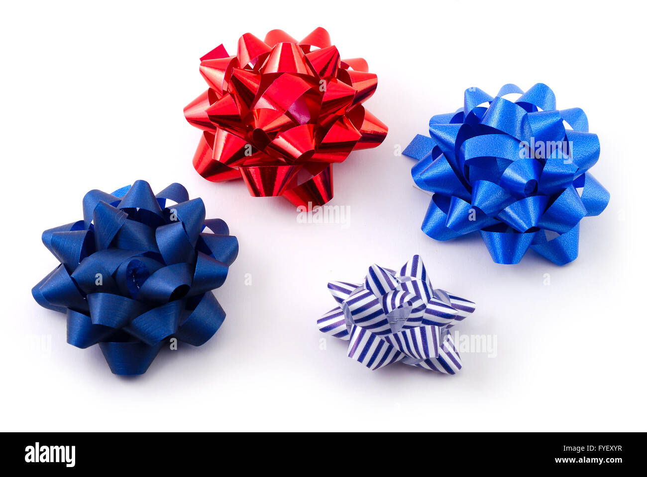 Coloured bows isolated on white background Stock Photo - Alamy