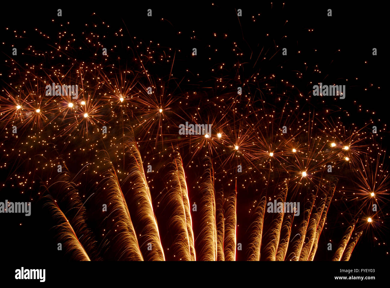 Red gold fireworks hi-res stock photography and images - Alamy