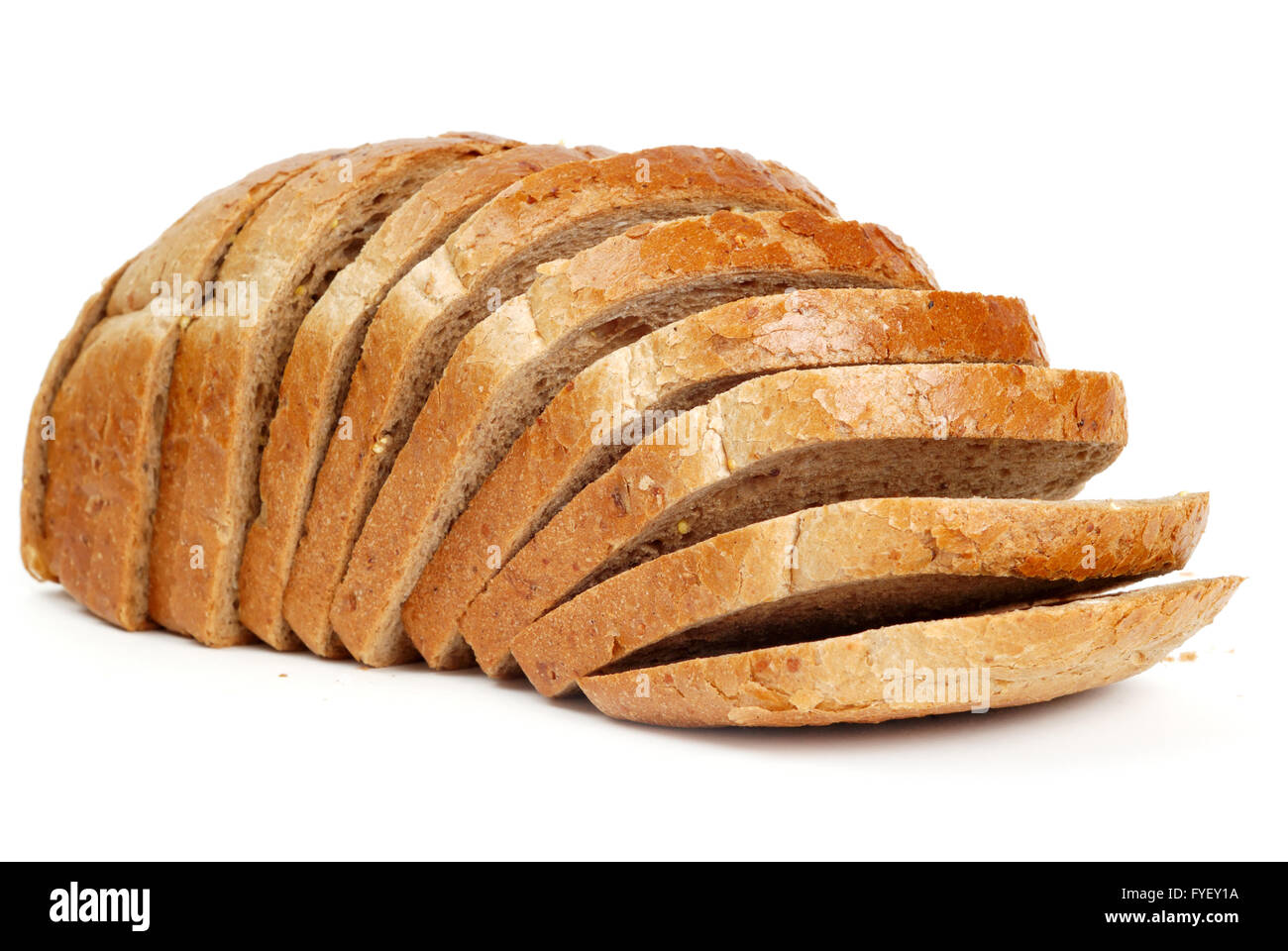 sliced bread isolated on white Stock Photo - Alamy