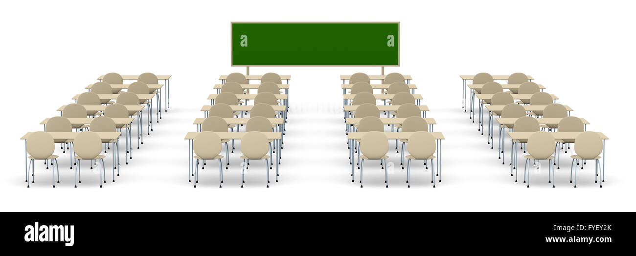 Show school tables Cut Out Stock Images & Pictures - Alamy