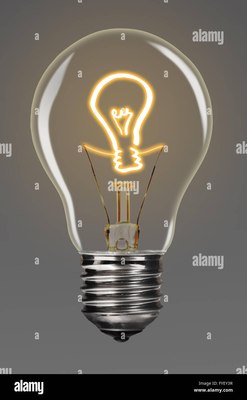 Light bulb filament word hi-res stock photography and images - Alamy