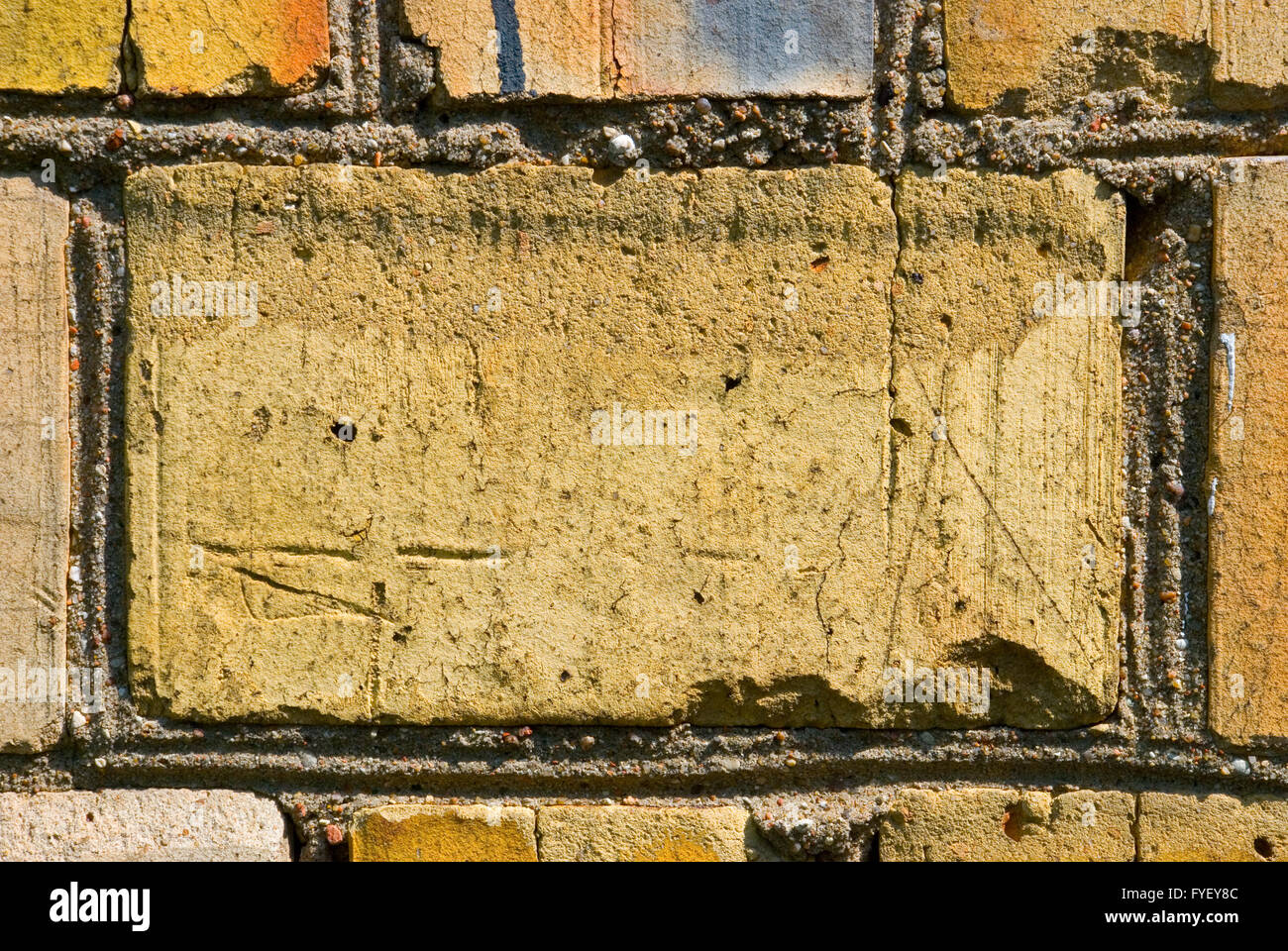 Yellow bricks wall background Stock Photo - Alamy