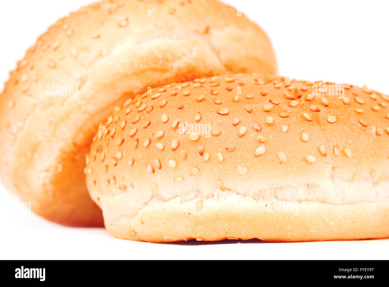 two buns isolated on white Stock Photo - Alamy