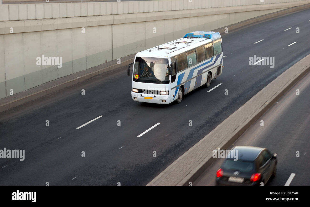Bus on road Stock Photo - Alamy