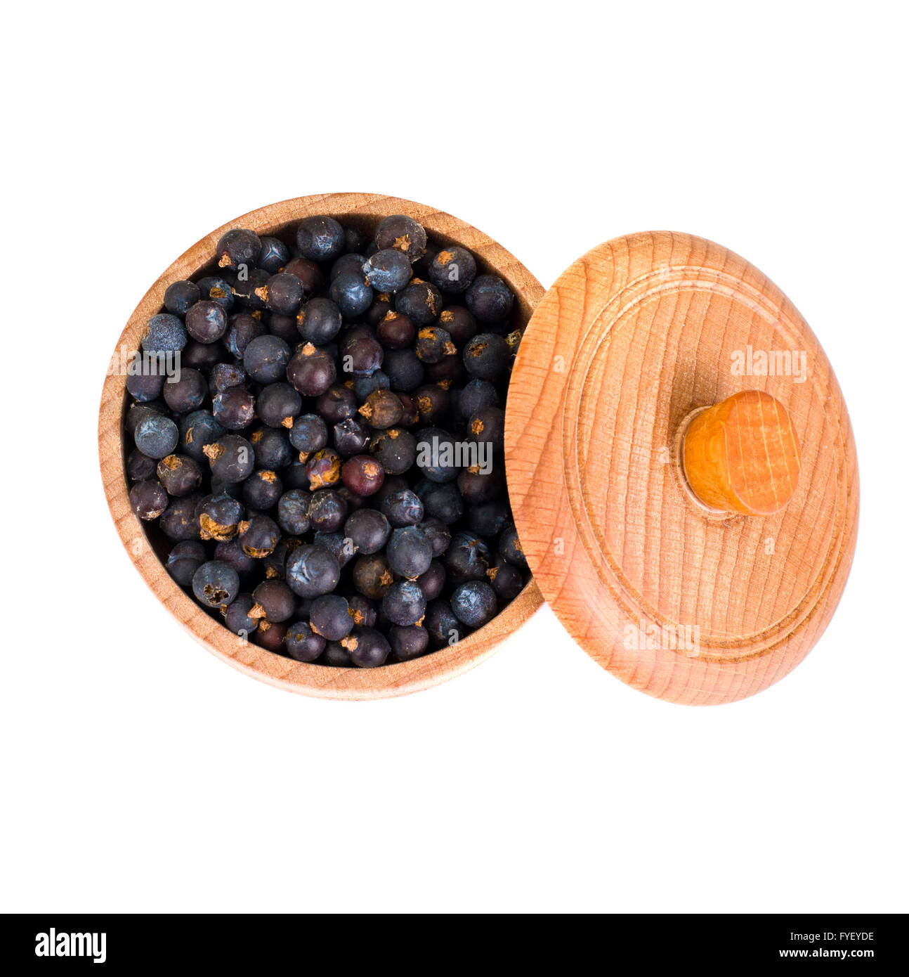 Dried Fruits of Juniper, Seasoning Isolated on White Background Stock ...