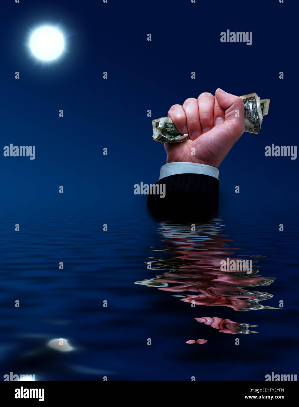 Business man diving in water hi-res stock photography and images - Alamy