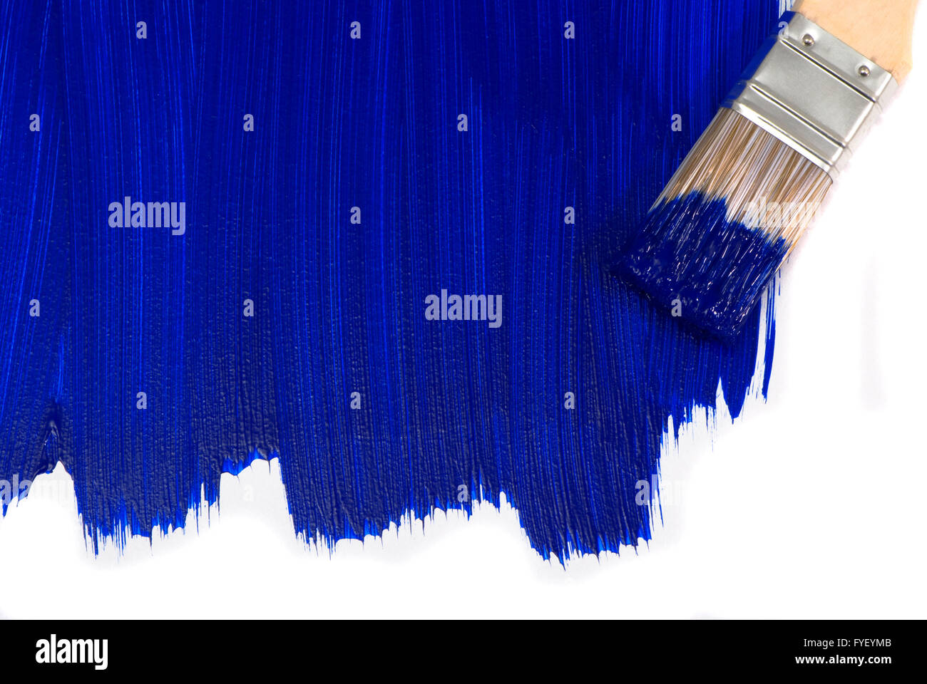 Blue paint brush Stock Photo - Alamy
