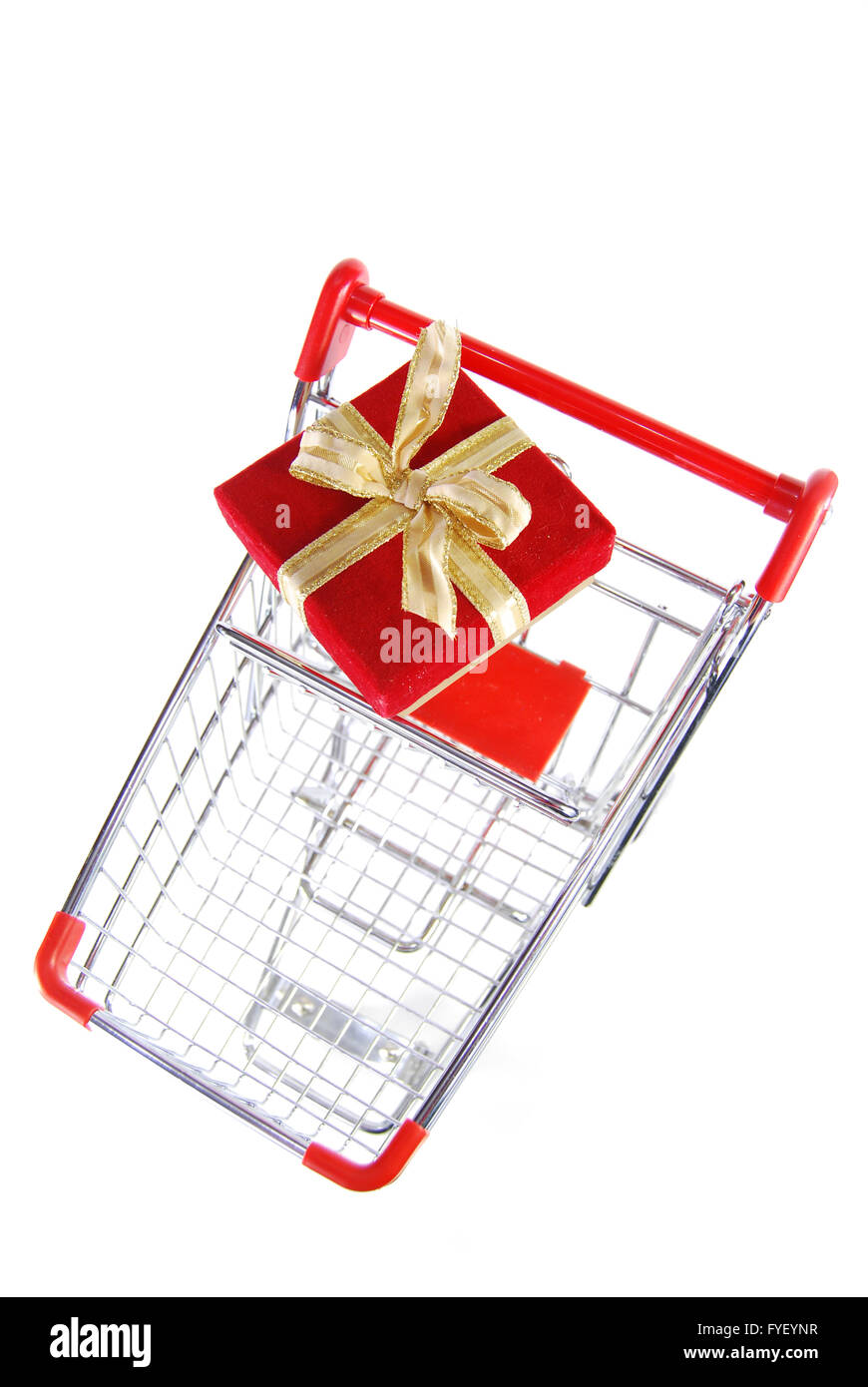 Single red present Stock Photo - Alamy