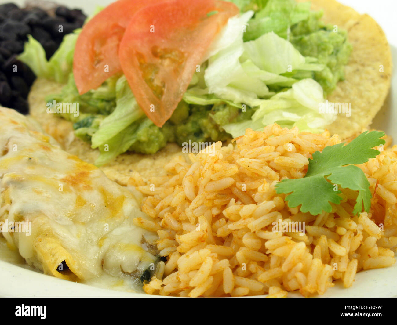 Rice and bean plate Stock Photo - Alamy