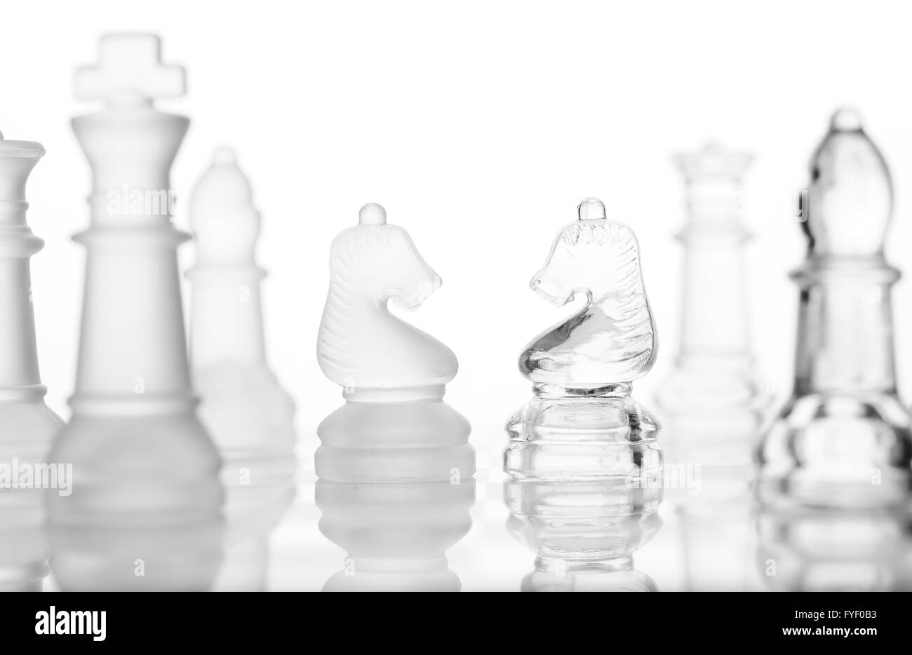 glass chess isolated on white Stock Photo - Alamy