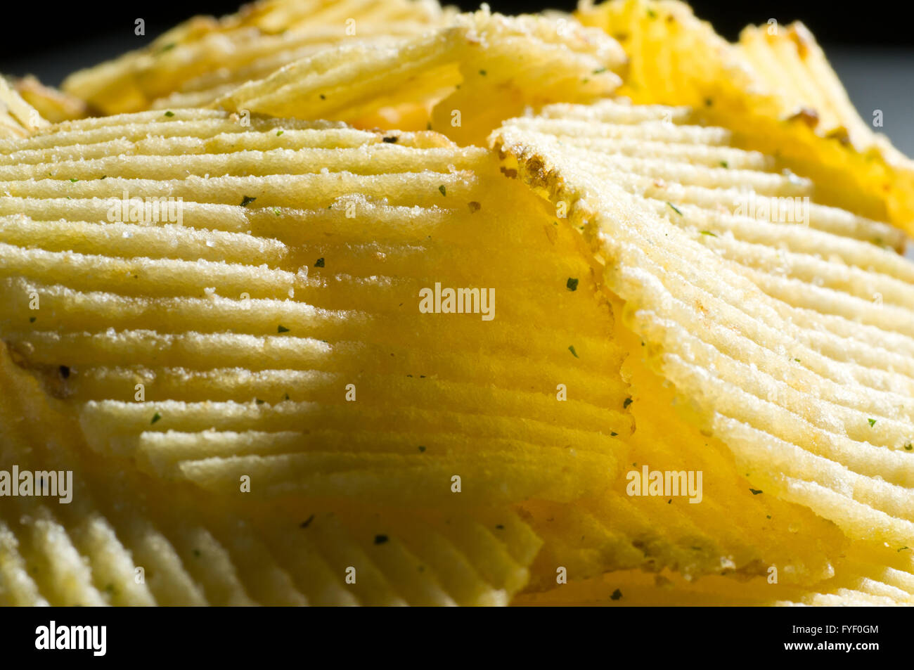 heap of fried chips, macro shot Stock Photo - Alamy