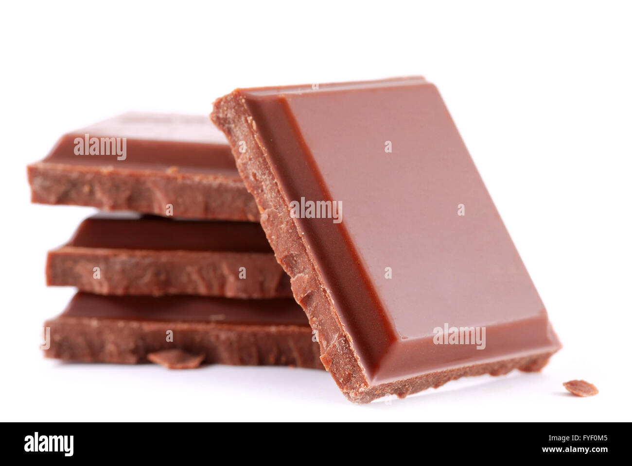 chocolate bars isolated on white Stock Photo - Alamy