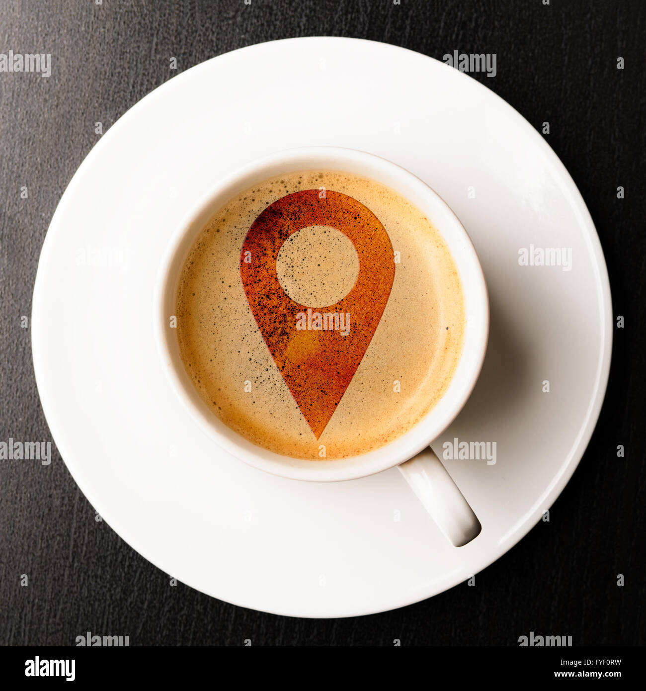 Cafe map pin hi-res stock photography and images - Alamy