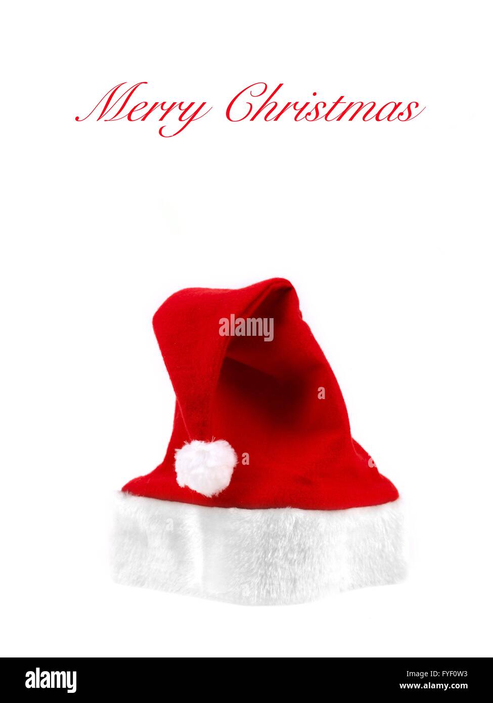 A santa hat isolated against a white background Stock Photo - Alamy