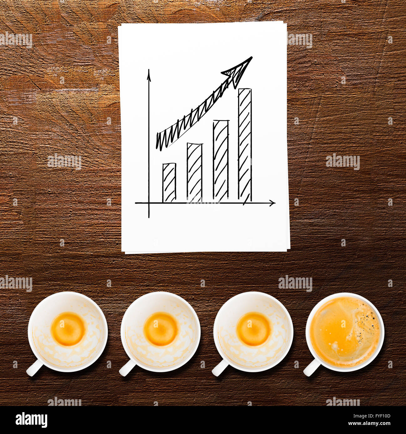 Office still life up chart hi-res stock photography and images - Alamy