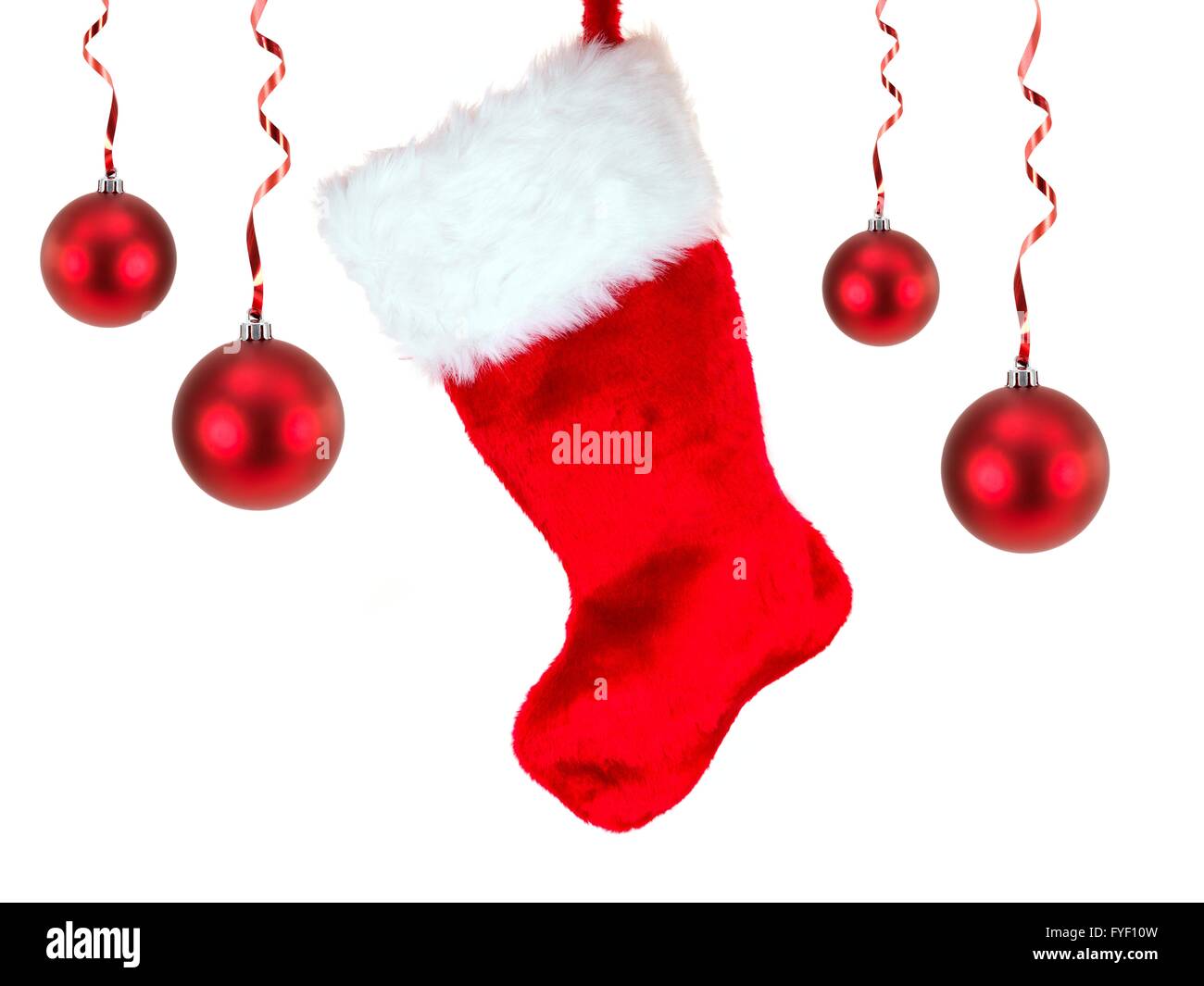 A Christmas Stocking isolated against a white background Stock Photo ...