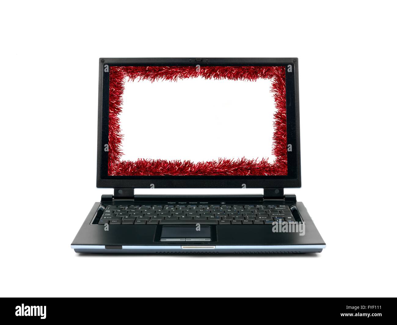 A laptop computer isolated against a white background Stock Photo - Alamy