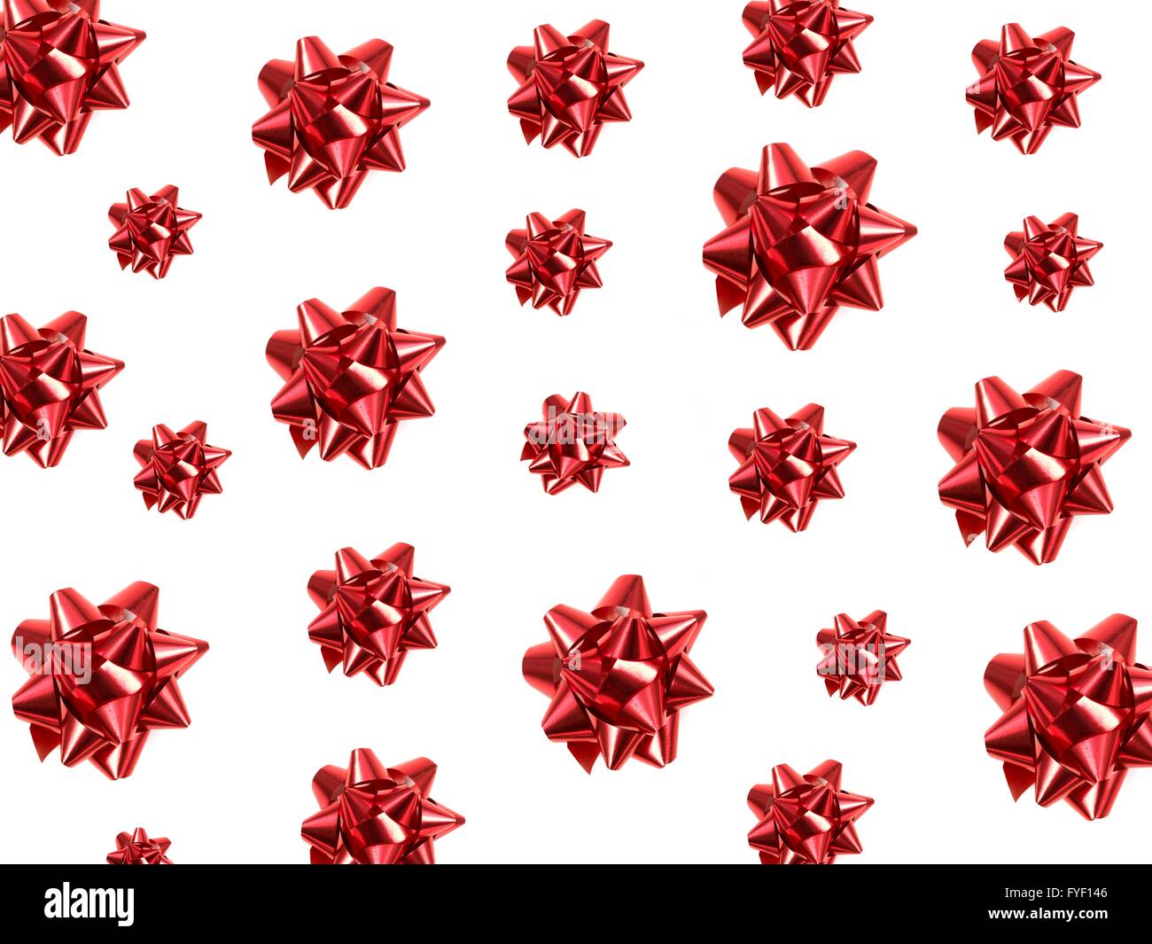 Gift wrapping bows isolated against a white background Stock Photo - Alamy