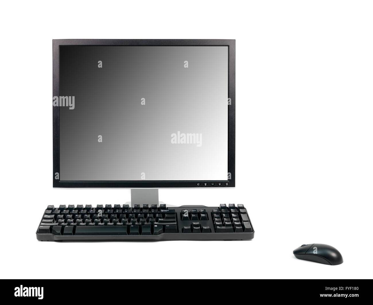 A desktop computer isolated against a white background Stock Photo - Alamy