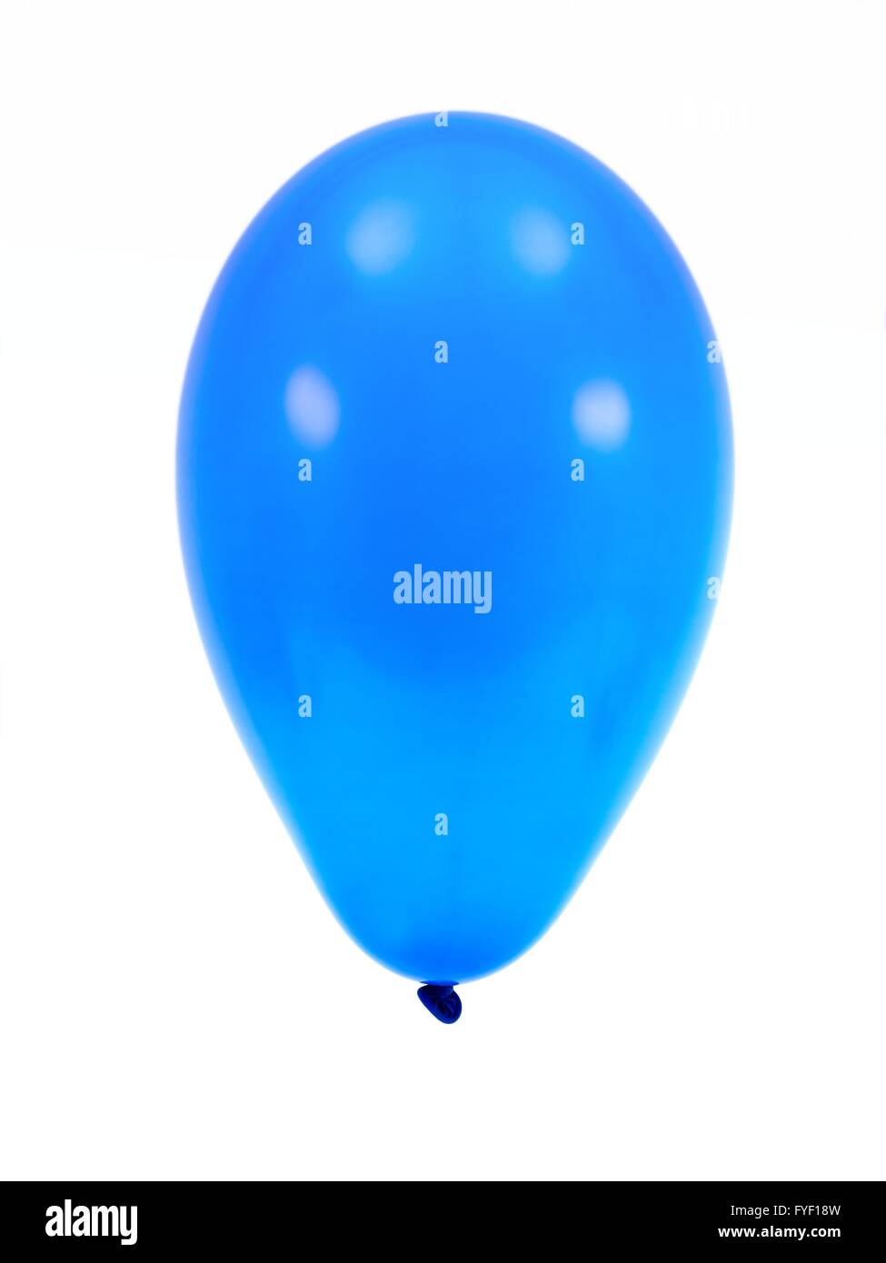 A blue balloon isolated against a white background Stock Photo - Alamy