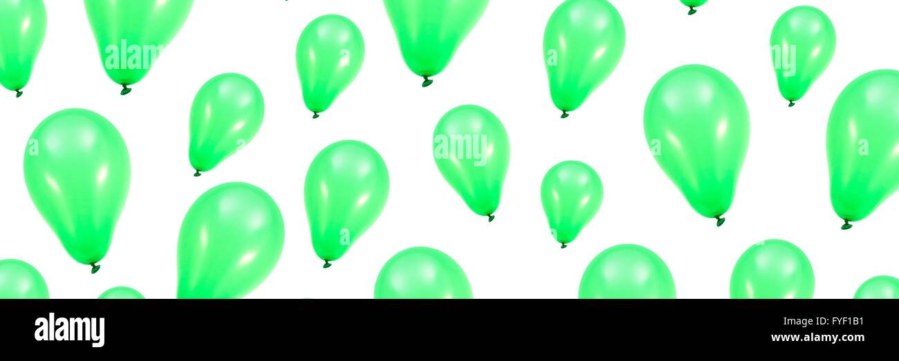 A green balloon isolated against a white background Stock Photo - Alamy