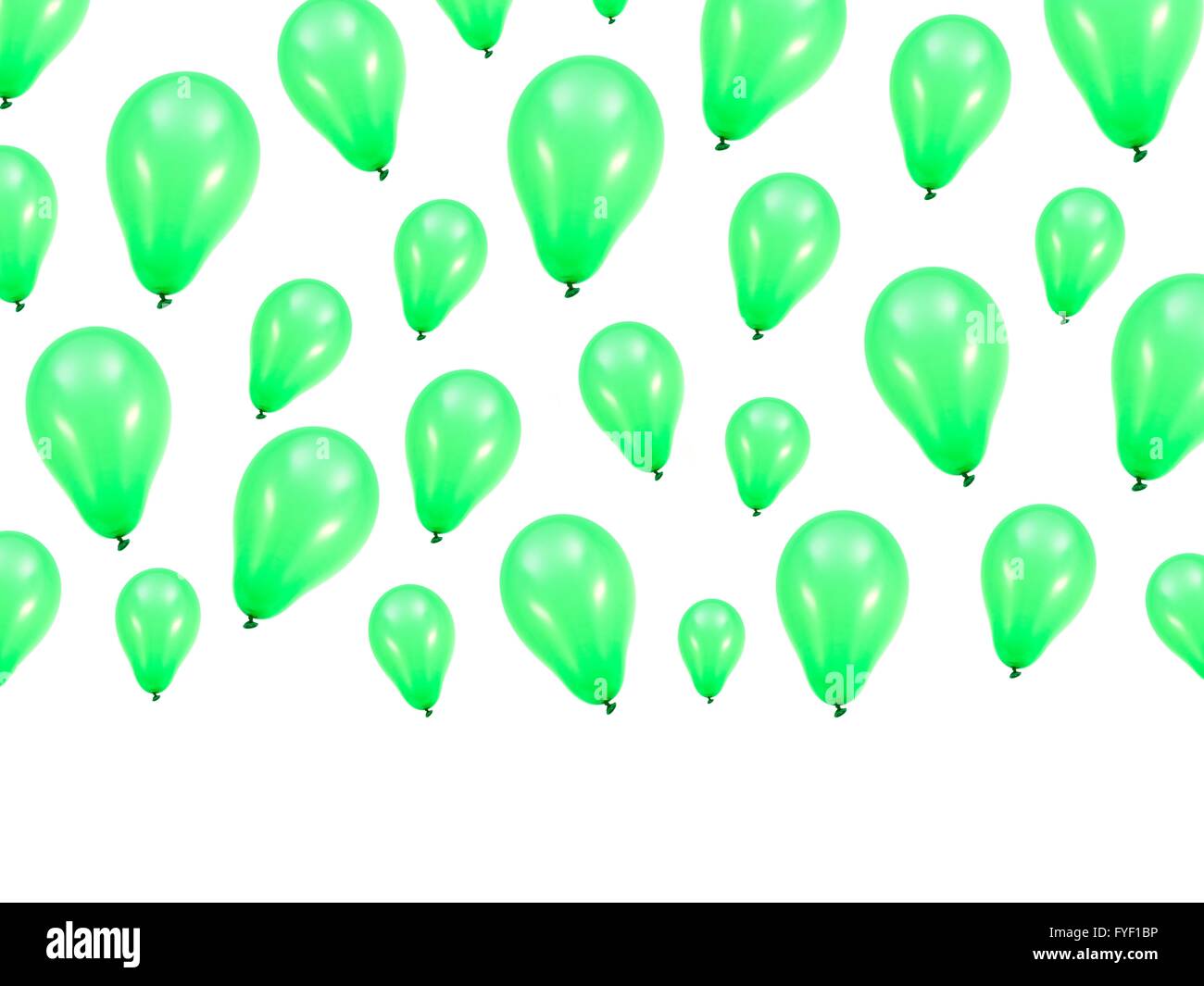 A green balloon isolated against a white background Stock Photo - Alamy