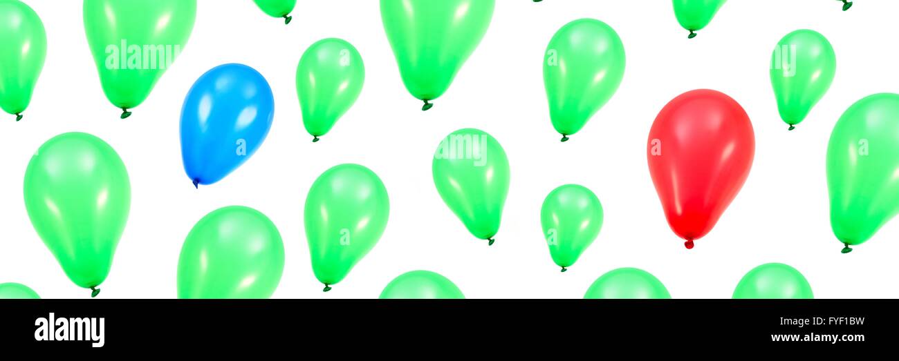 Green balloons isolated against a white background Stock Photo - Alamy