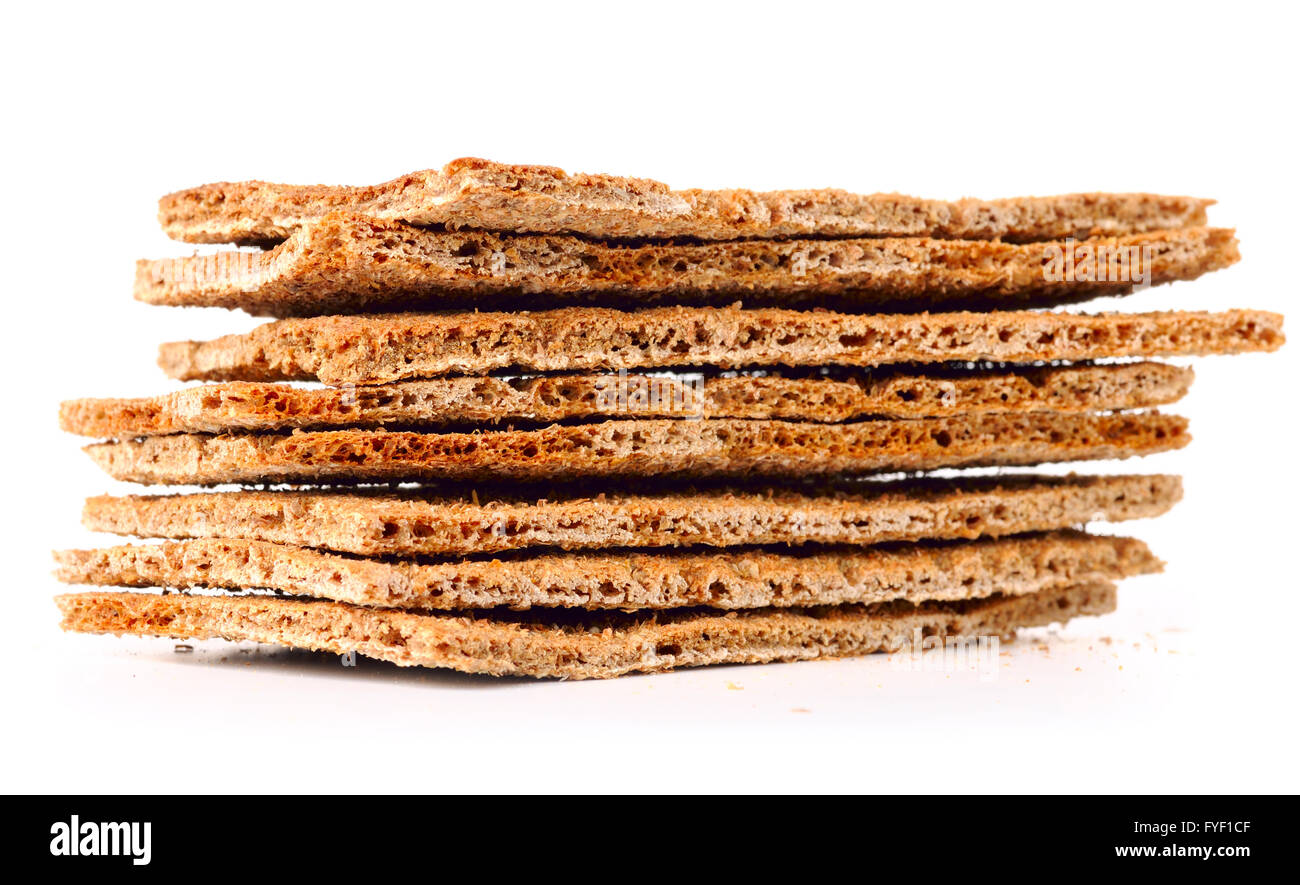 crisp bread isolated on white Stock Photo - Alamy