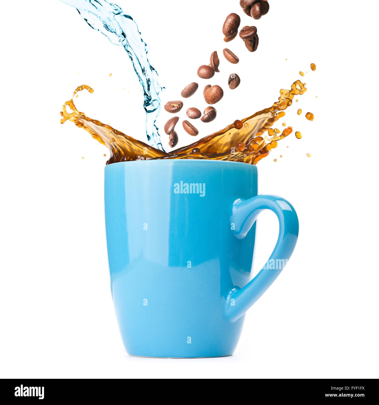 Coffee beans making coffee splash hi-res stock photography and images ...
