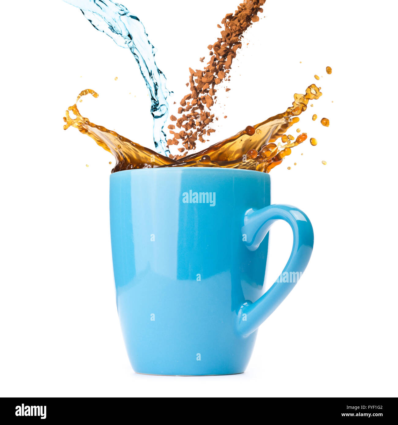 Coffee beans making coffee splash hi-res stock photography and images ...