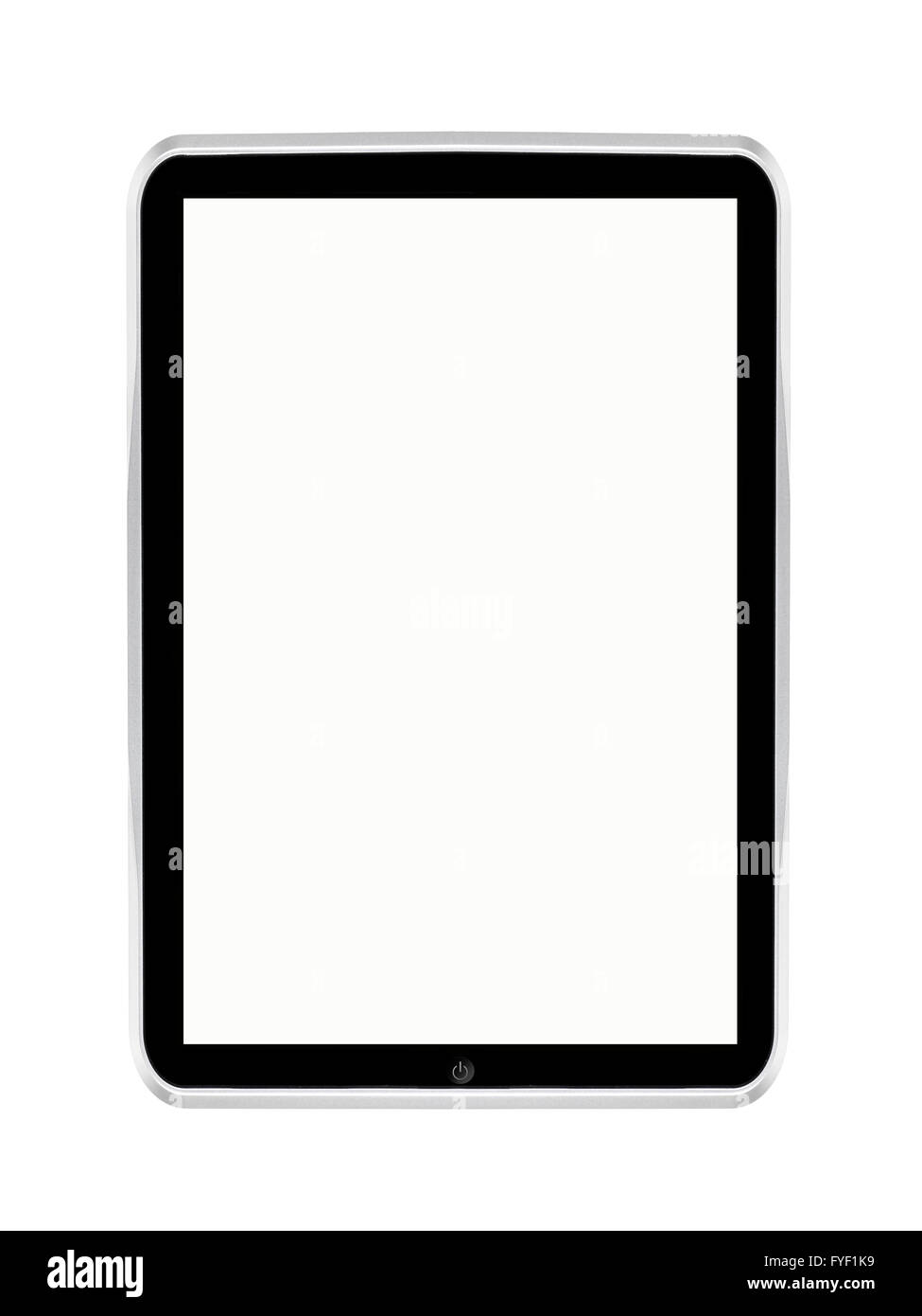 A computer tablet isolated against a white background Stock Photo - Alamy