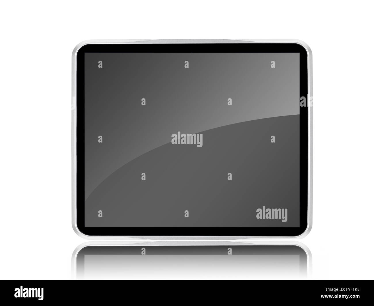 A computer tablet isolated against a white background Stock Photo - Alamy