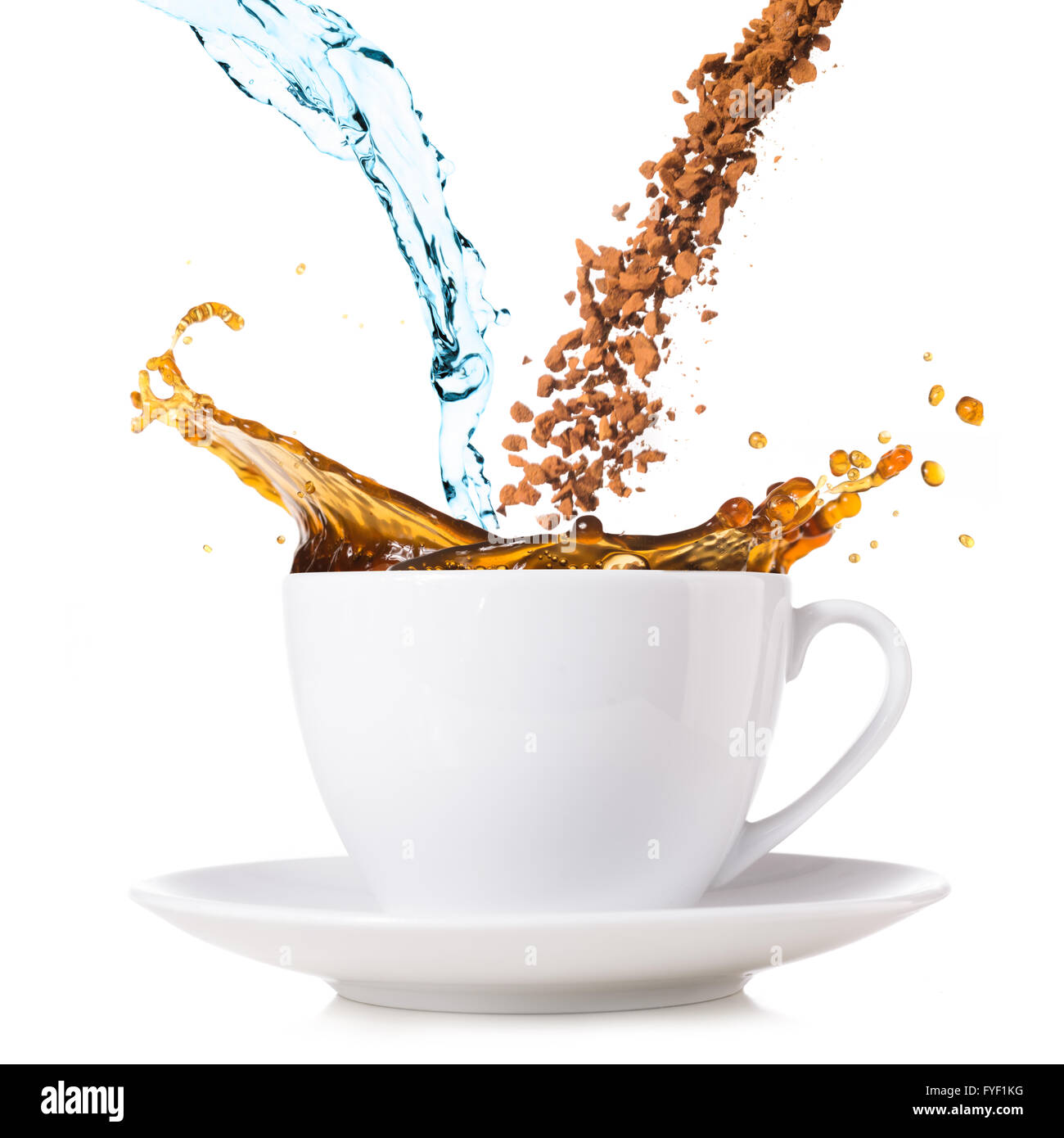 Coffee beans making coffee splash hi-res stock photography and images ...