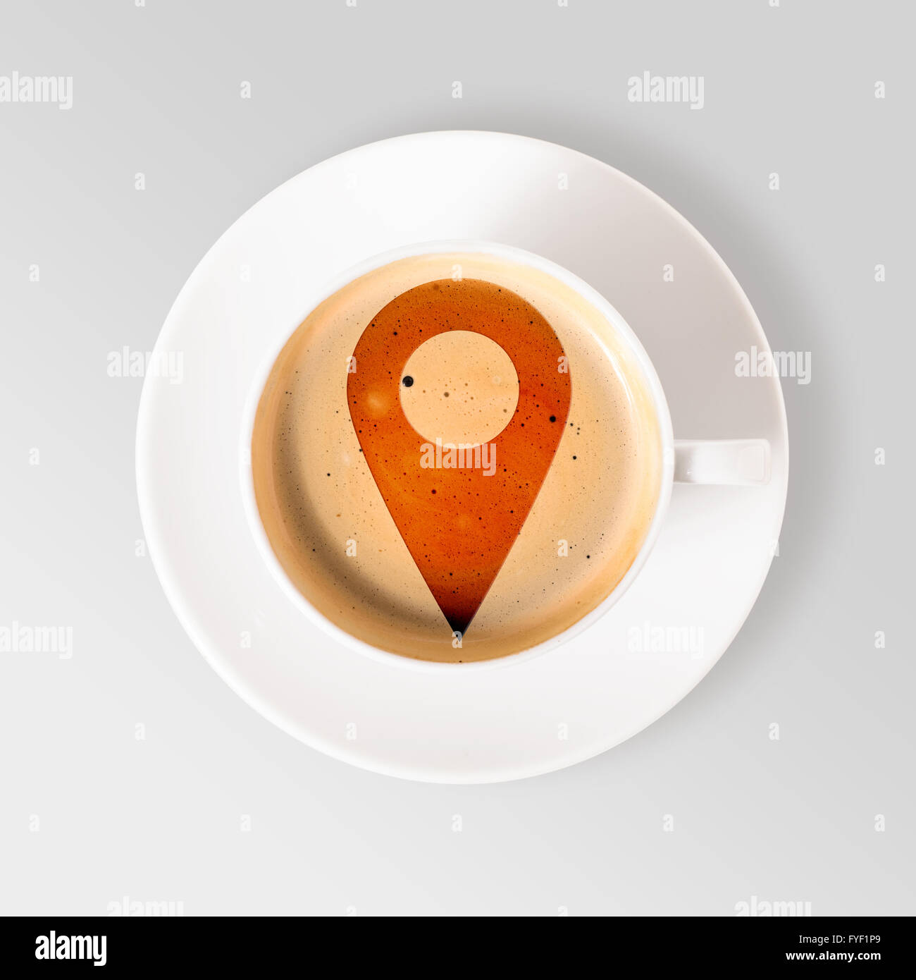 Cafe map pin hi-res stock photography and images - Alamy